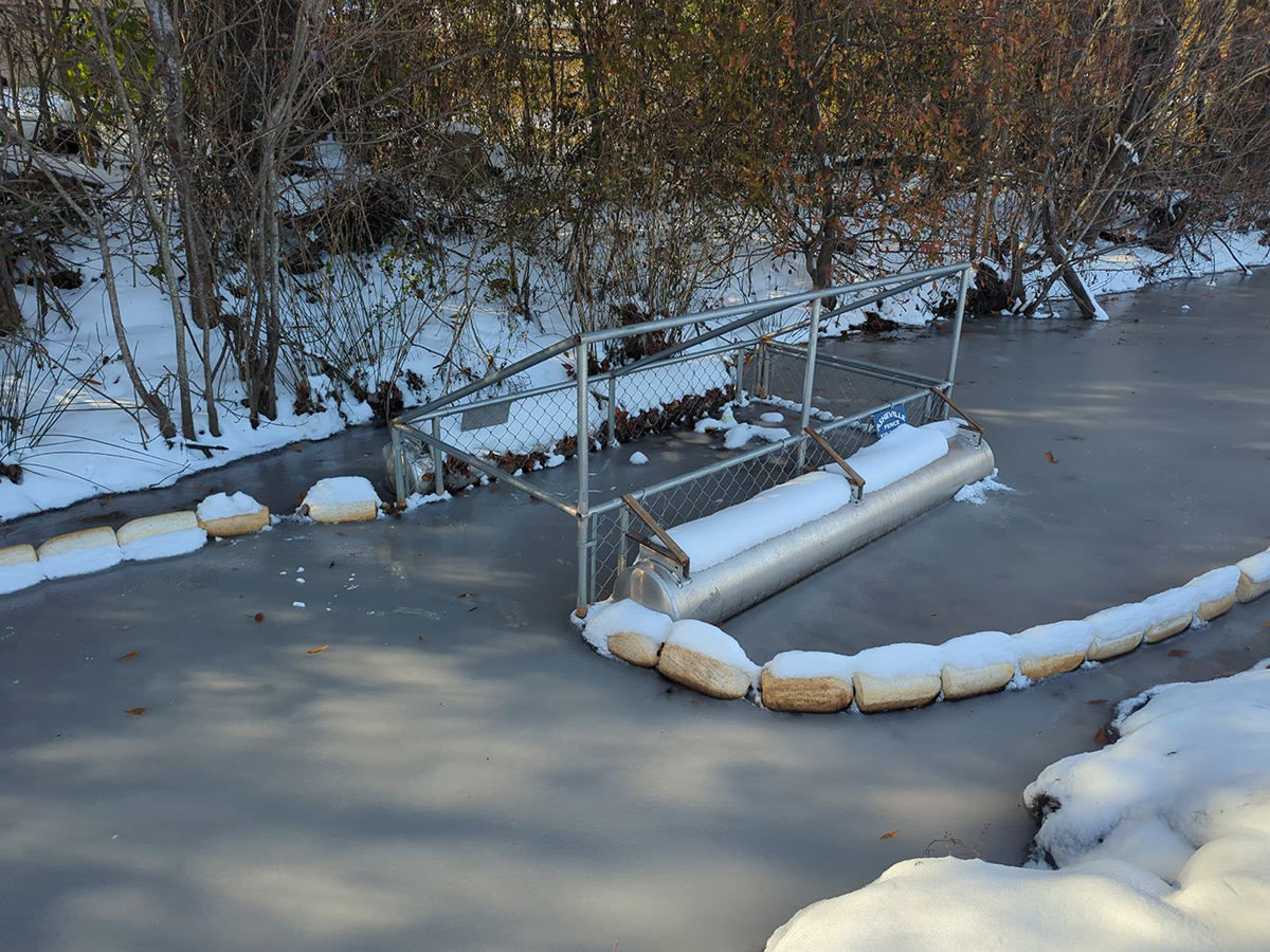 Trash traps weather the deep freeze - Sound Rivers