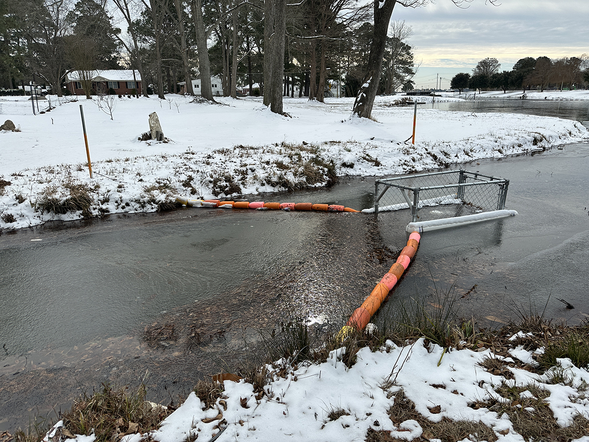 Trash traps weather the deep freeze - Sound Rivers